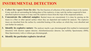 Non destructive methods for analysis of explosive traces | PPTX