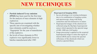 Non destructive methods for analysis of explosive traces | PPTX
