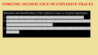 Non destructive methods for analysis of explosive traces | PPTX