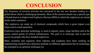 Non destructive methods for analysis of explosive traces | PPTX
