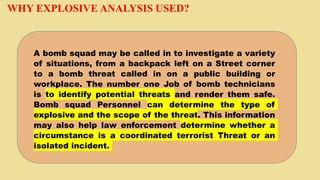 Non destructive methods for analysis of explosive traces | PPTX
