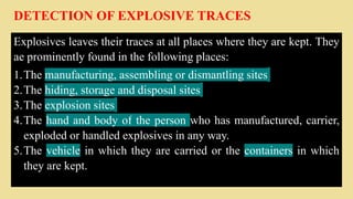 Non destructive methods for analysis of explosive traces | PPTX