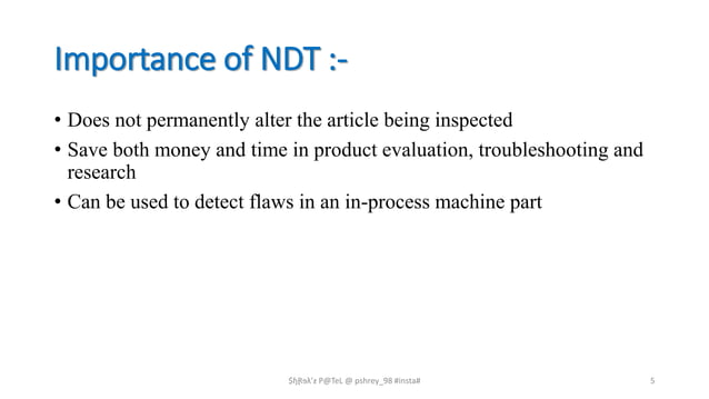 Non Destructive Testing Ppt