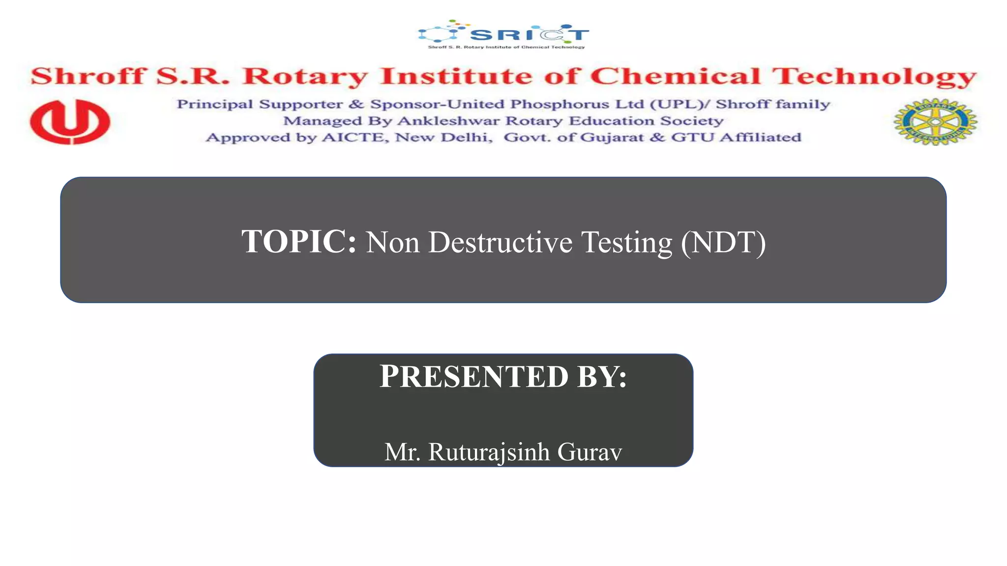 Non Destructive Testing Methods Pptx