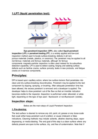 Non destructive testing | DOCX