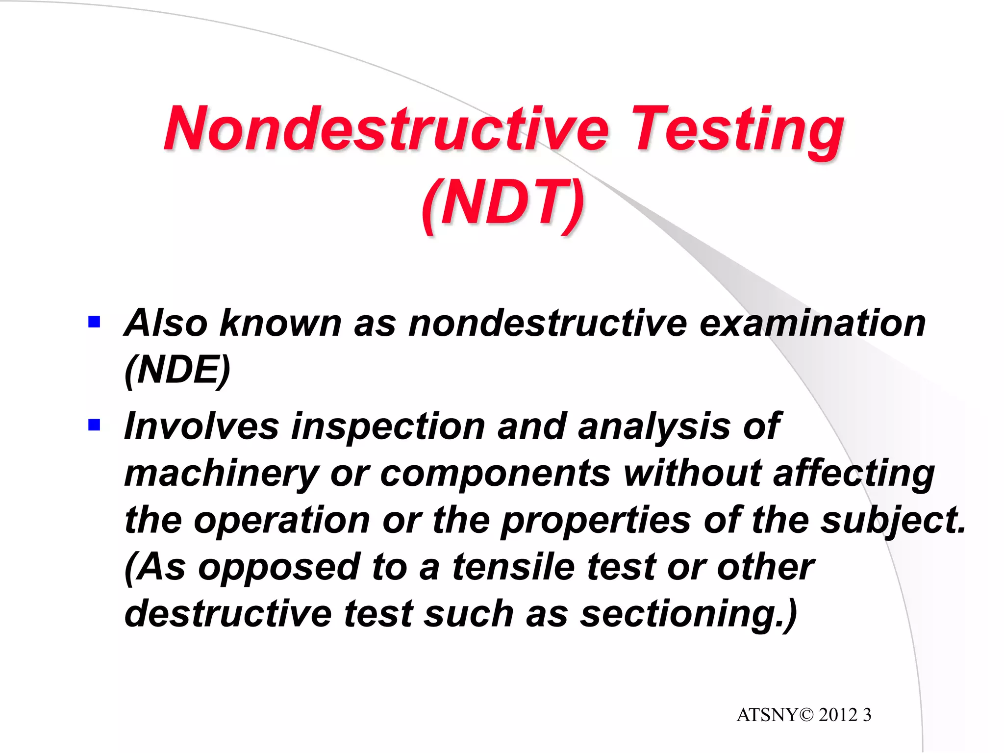 Non destructive testing basics | PPT