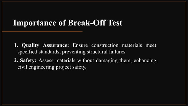 Nondestructive Testing and Evaluation in Structural Analysis- Break-Off ...