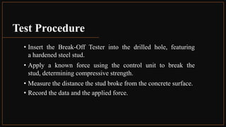 Nondestructive Testing and Evaluation in Structural Analysis- Break-Off ...