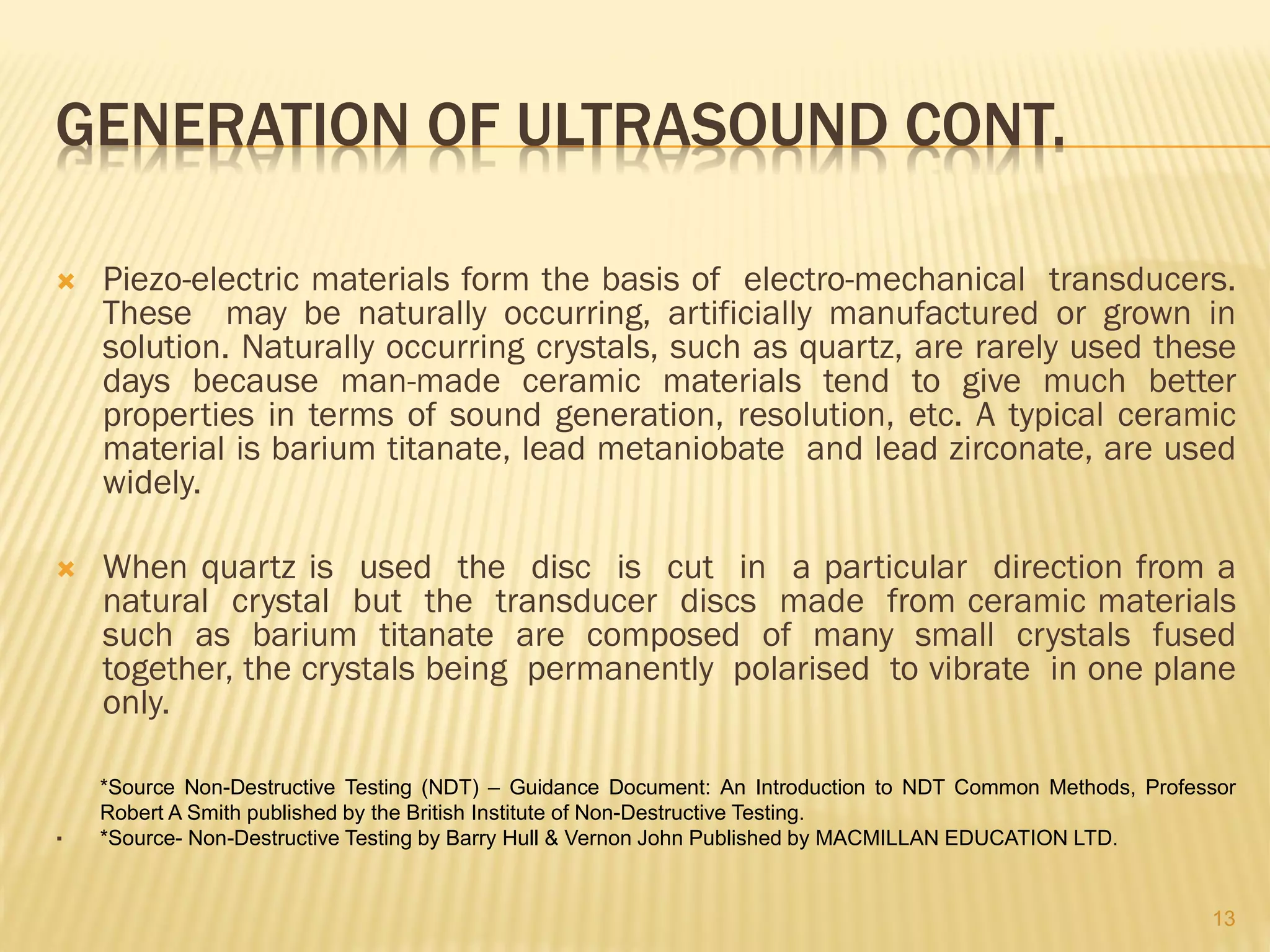Non destructive testing (basic of ultrasonic testing 1) by rohit sahu | PDF