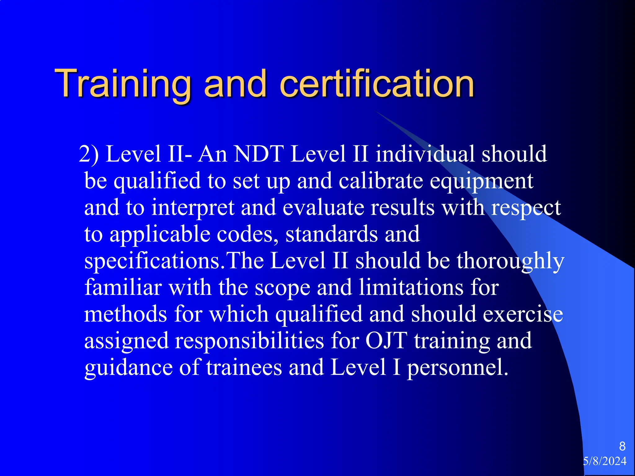 NON DESTRUCTIVE TESTING EVALUATION: AUDITOR NDT TRAINING.ppt