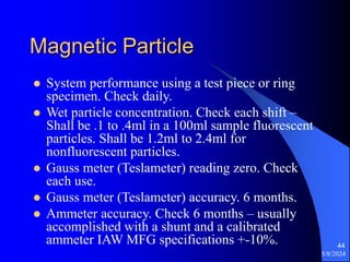 NON DESTRUCTIVE TESTING EVALUATION: AUDITOR NDT TRAINING.ppt