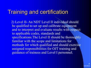 NON DESTRUCTIVE TESTING EVALUATION: AUDITOR NDT TRAINING.ppt