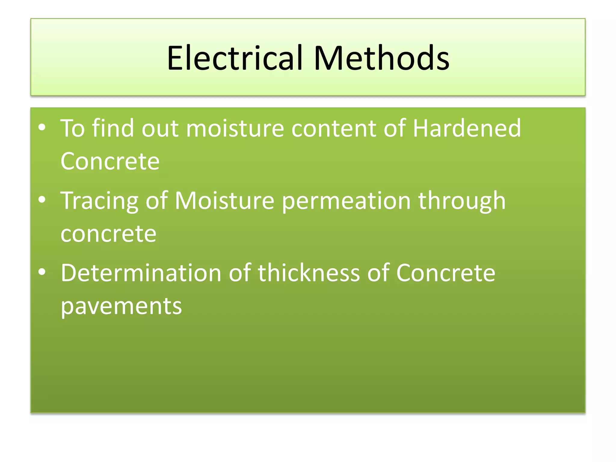 Non Destructive Testing In Concrete Pptx Civil Engineering Industry Industries