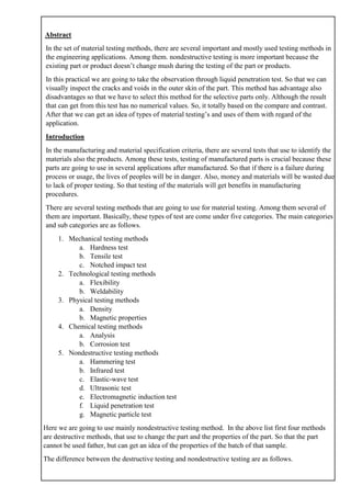 Non destructive testing (ndt) | PDF