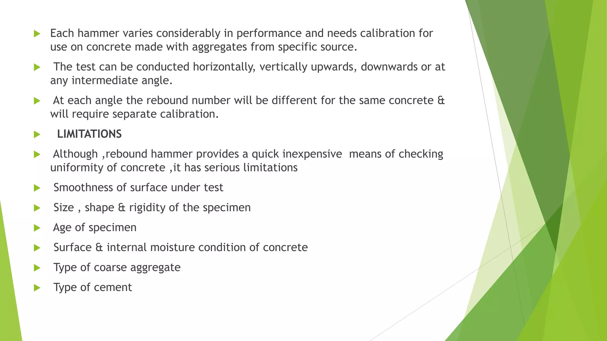 Non destructive testing on concrete ( ndt ) | PPTX