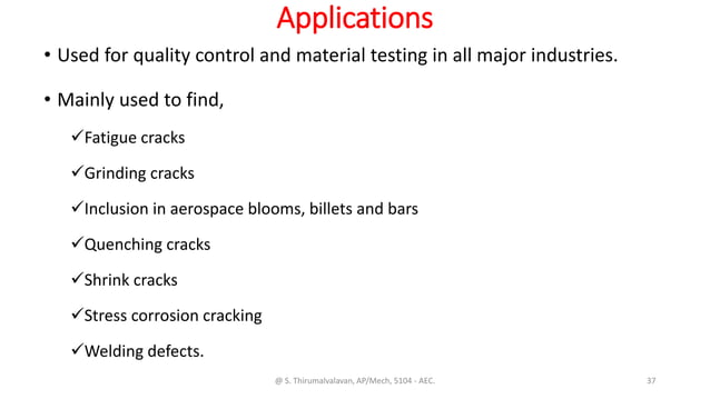 Non Destructive Testing (NDT), Testing of Materials | PDF