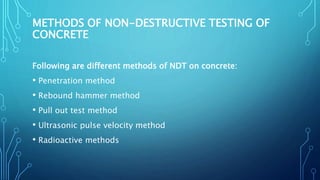 Non destructive tests on Concrete.pptx