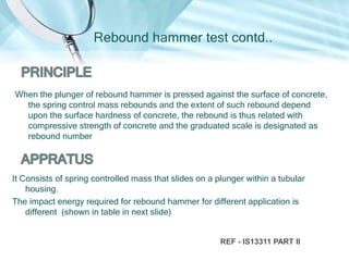 Non destructive test in CIVIL ENGINEERING Construction | PPTX