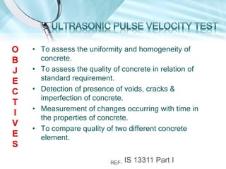 Non destructive test in CIVIL ENGINEERING Construction | PPTX