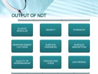Non destructive test in CIVIL ENGINEERING Construction | PPTX
