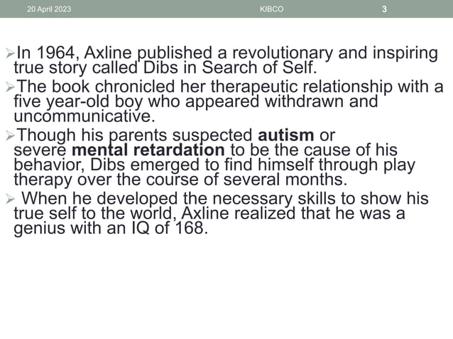 NON DIRECTIVE THERAPY in child therapy.pptx