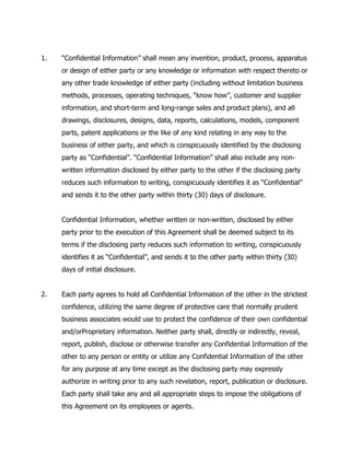 NON DISCLOSURE AGREEMENT | PDF