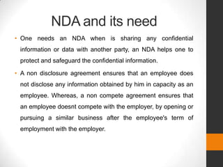 Non disclosure agreement nda | PPTX