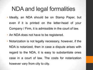 Non disclosure agreement nda | PPTX