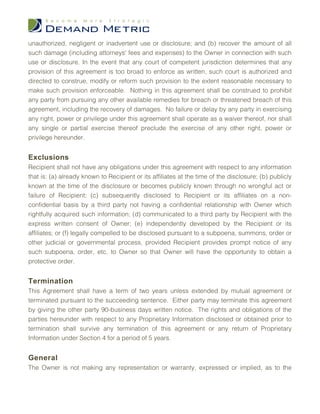 Generic Non Disclosure Agreement Template