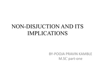 Nondisjunction and its implications ppt | PPTX