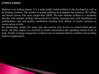Non drug management of diabetes | PPT