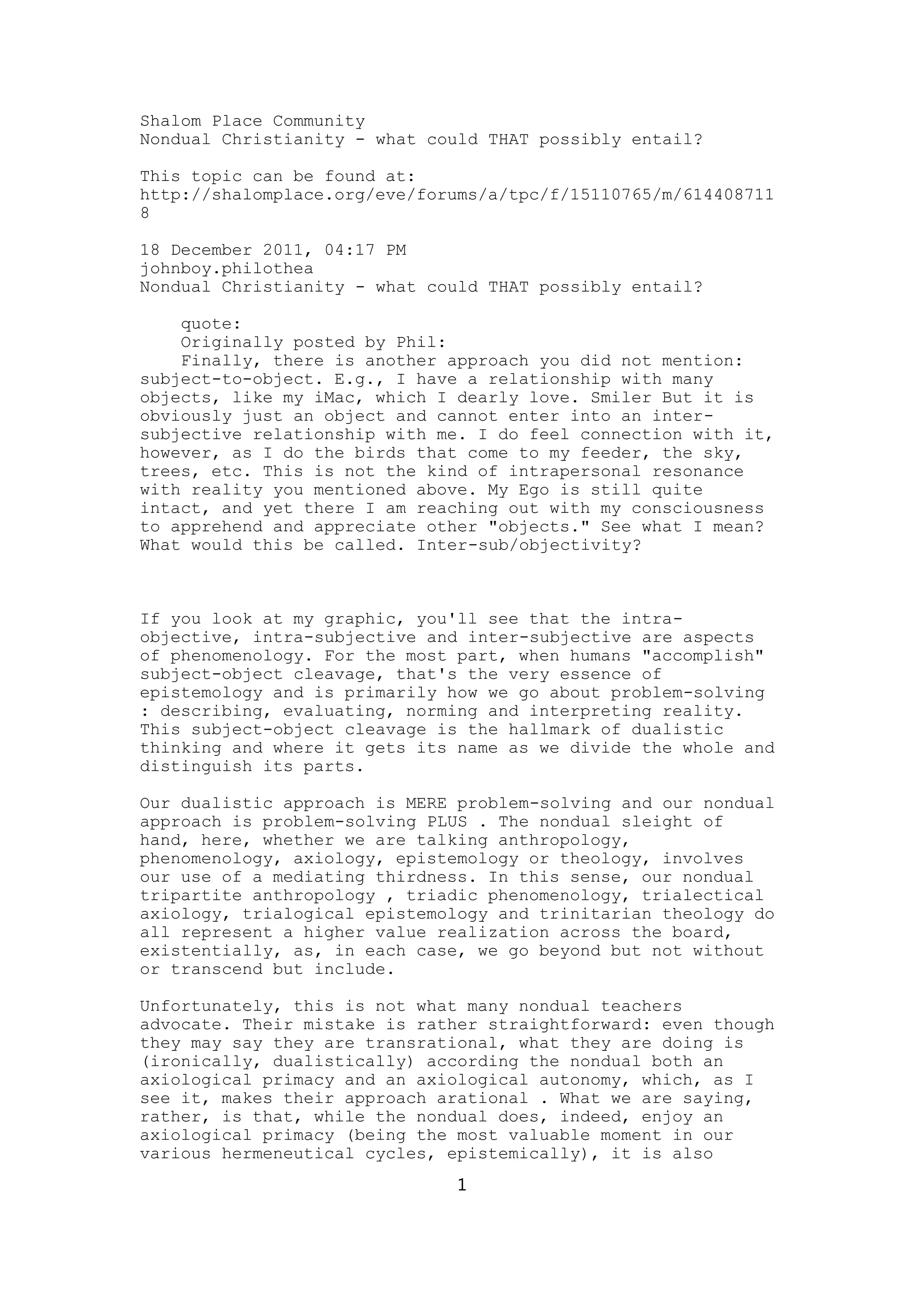 Nondual christianity huh | PDF