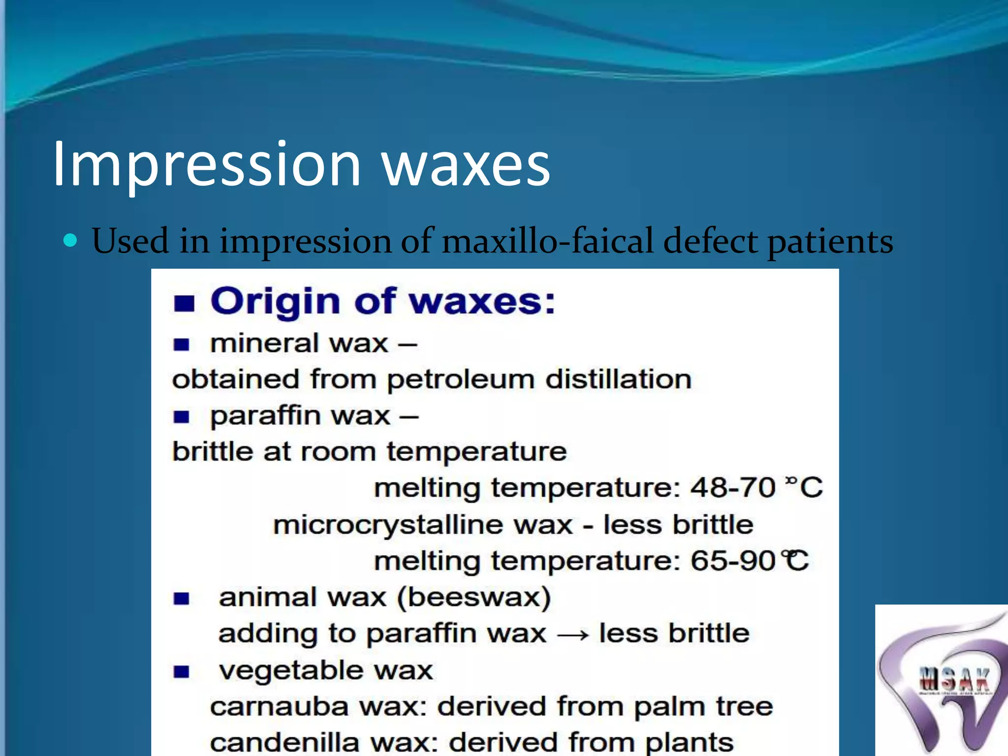 Non elastic/ rigid impression materials | PPTX