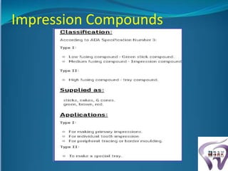 Non elastic/ rigid impression materials | PPTX