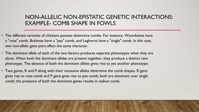 Plant Cytogenetics: Nonepistatic genetic interaction comb shape in ...