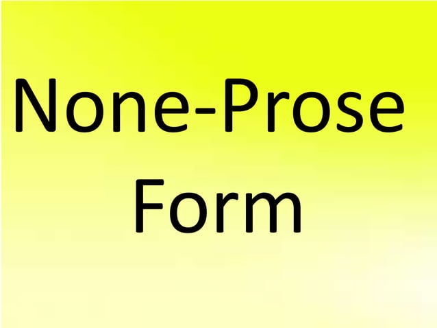 None prose forms | PPTX