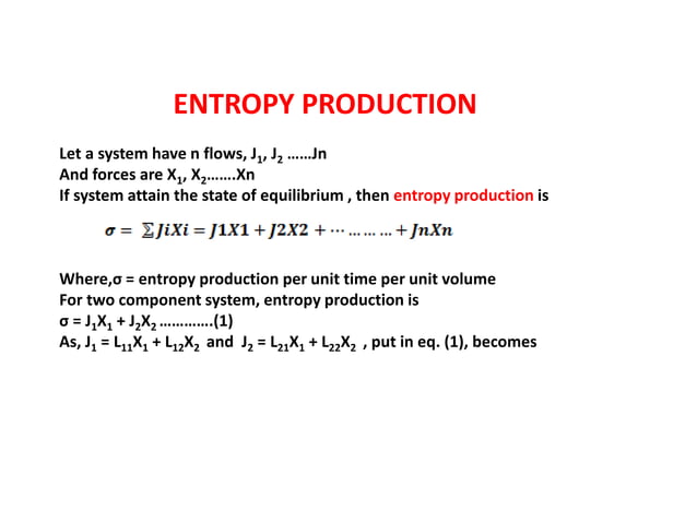 Non-equilibrium Thermodynamics | PPTX
