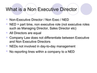 Non Executive Director | PPT