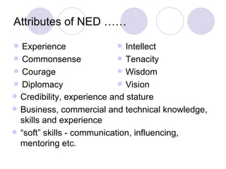 Non Executive Director | PPT