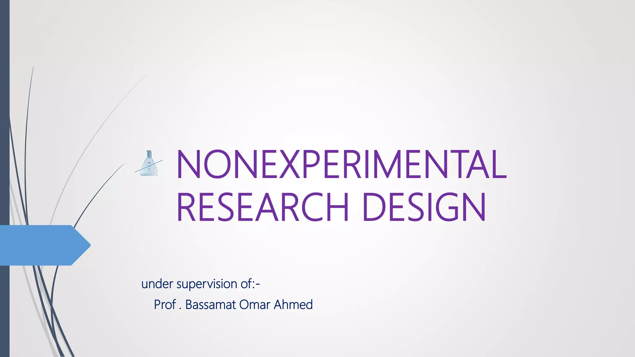 Non expermental research design | PPTX