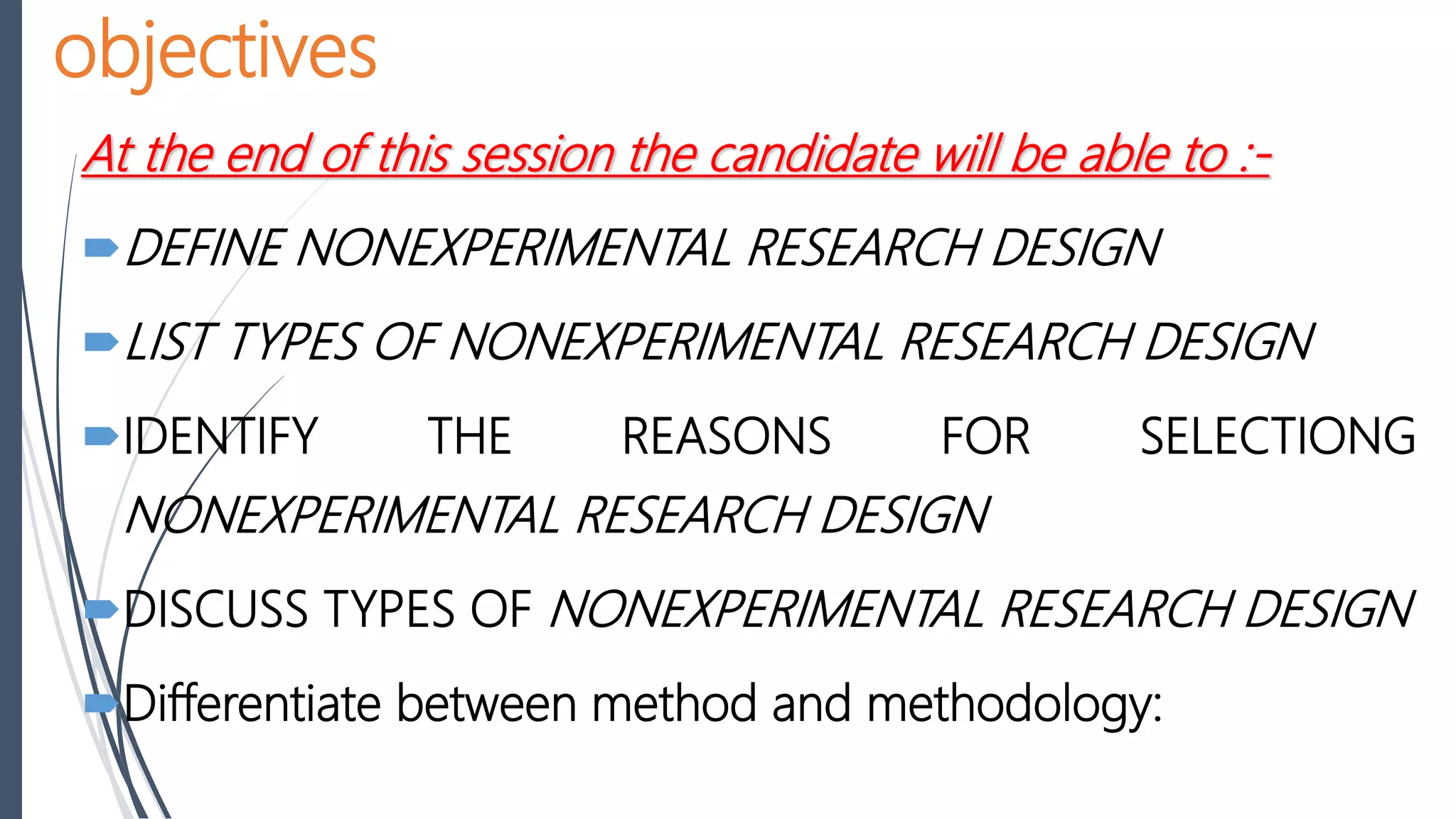 Non expermental research design | PPTX