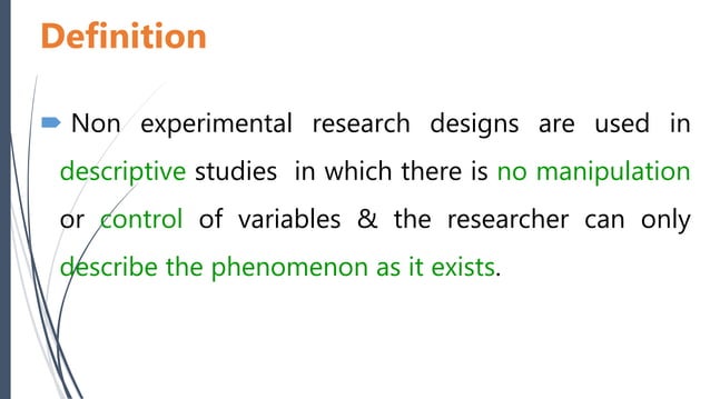Non expermental research design | PPTX