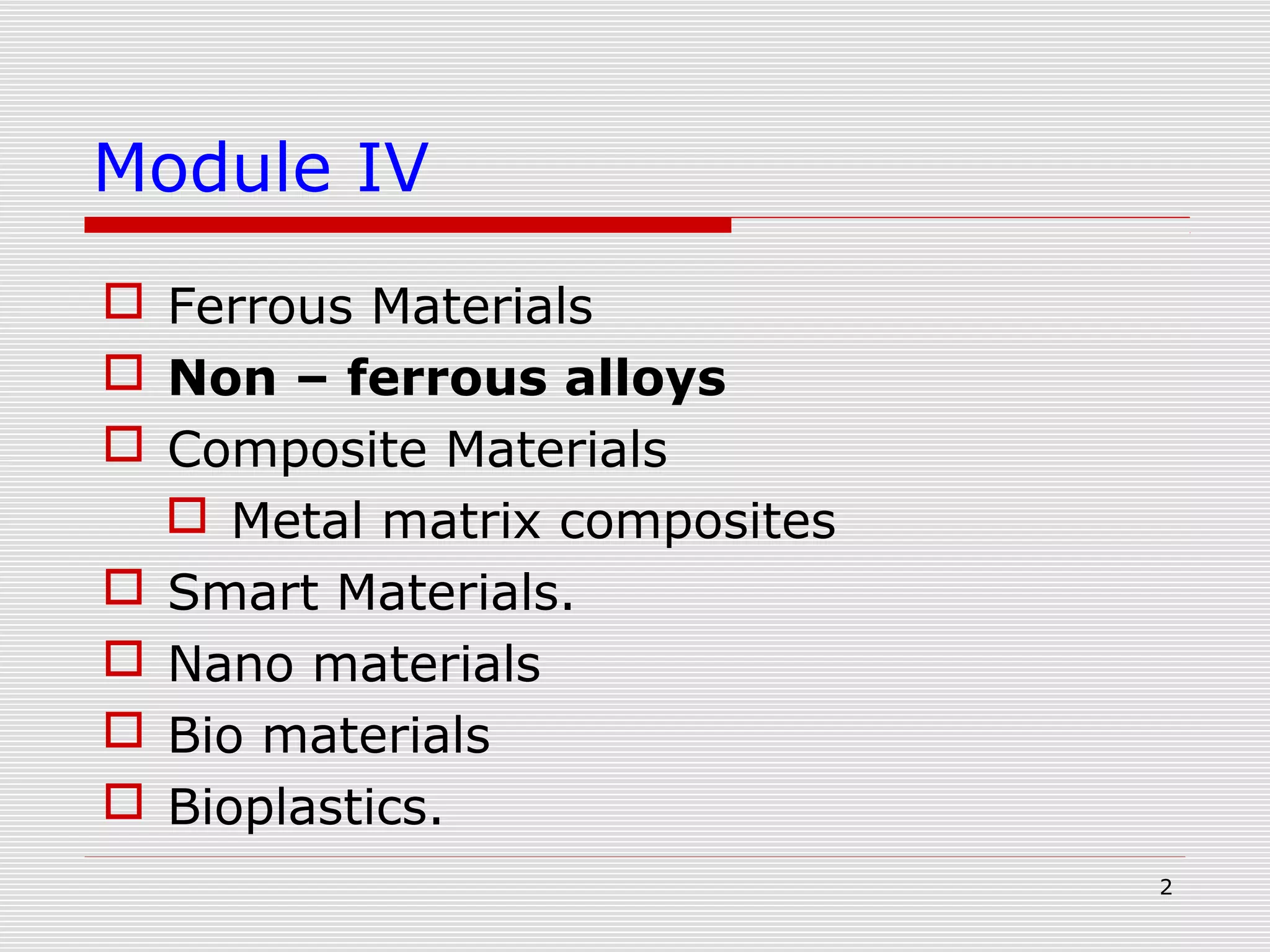 Non ferrous alloys | PPT