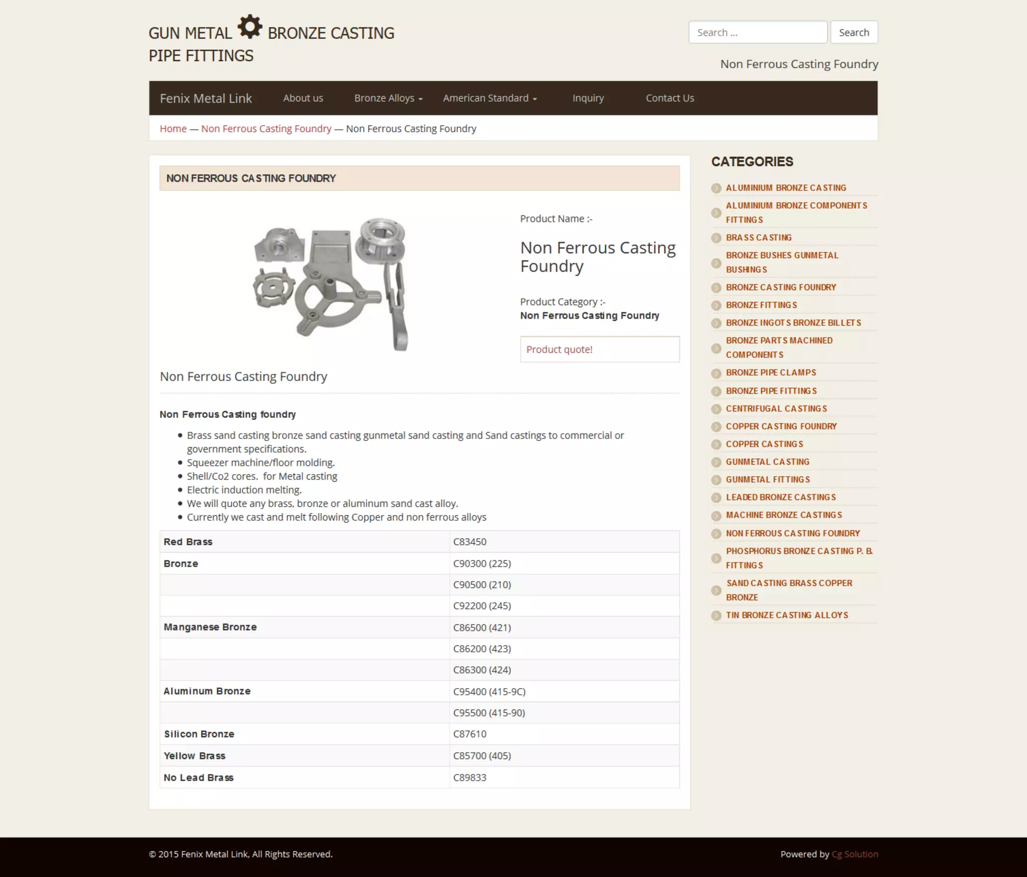 Non ferrous casting foundry | PDF