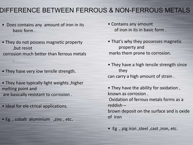 Non ferrous metals (2) | PPT