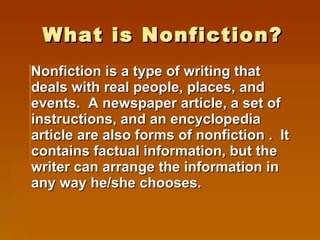 Nonfiction | PPT