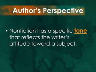 Nonfiction books - A Description of a Great Genre | PPT