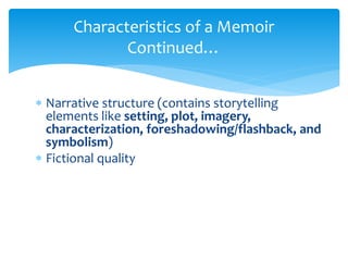 Nonfiction narrative.pptx | Biographies | Genres