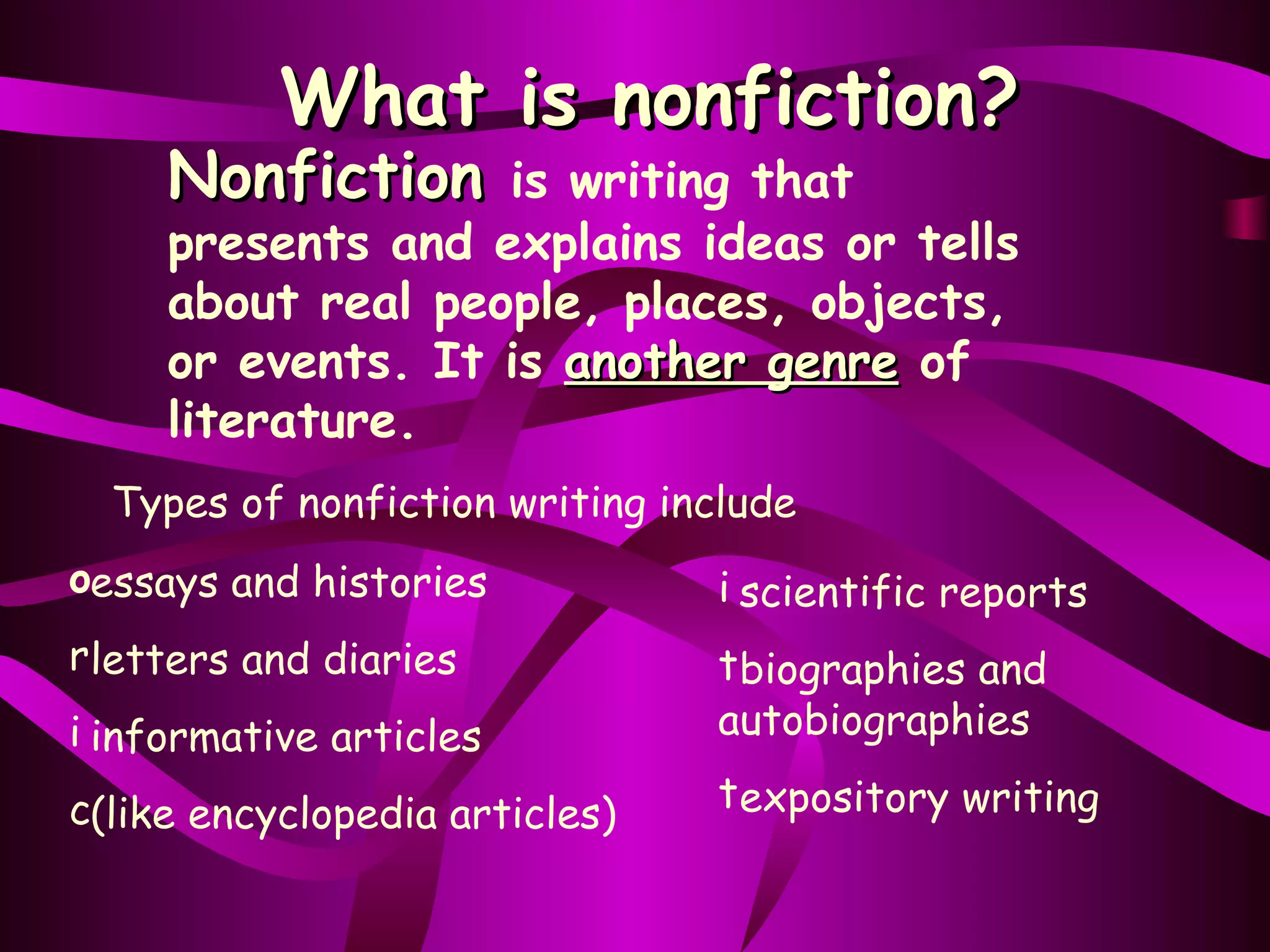 Nonfiction notes | PPT