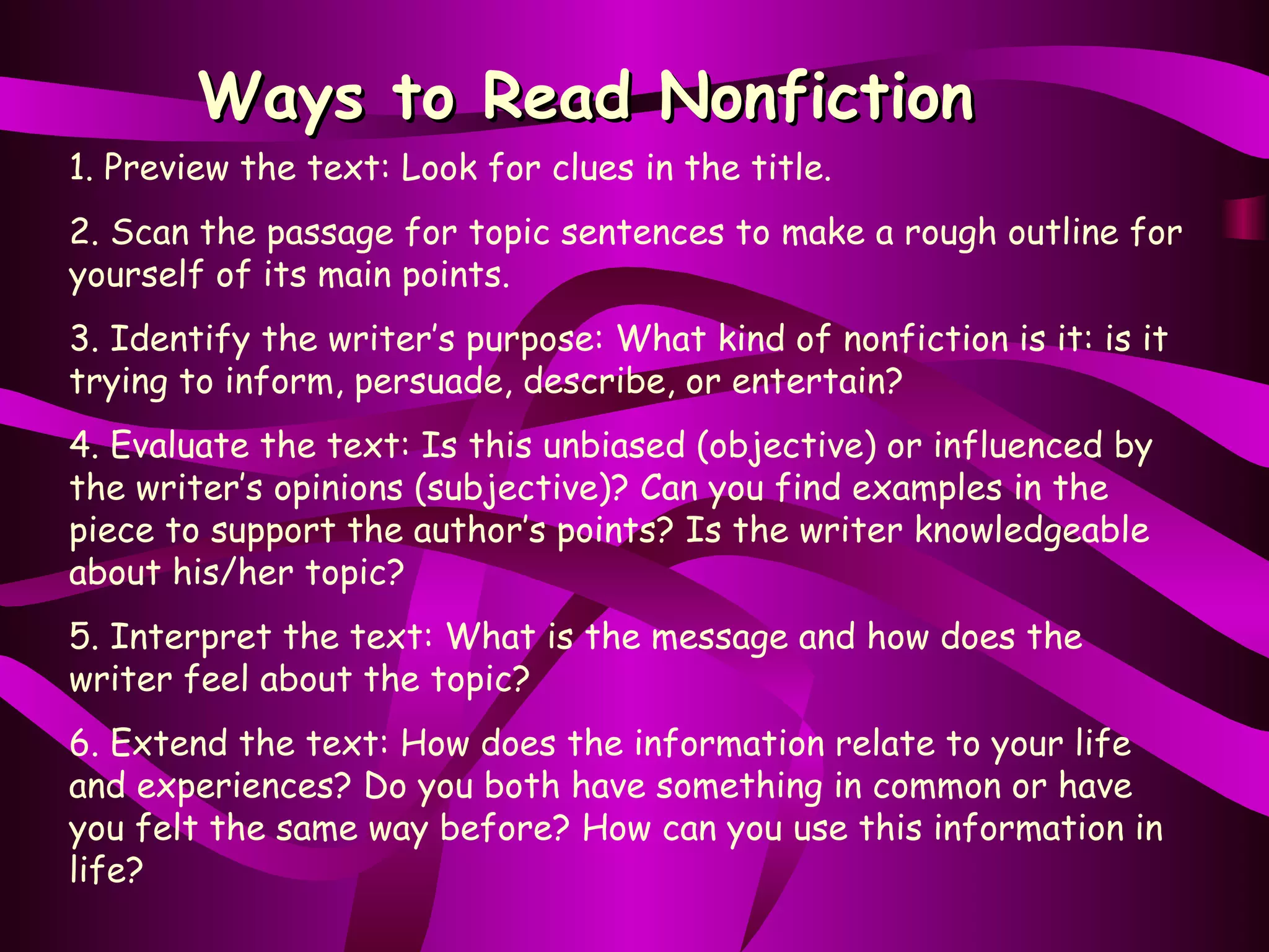Nonfiction notes | PPT